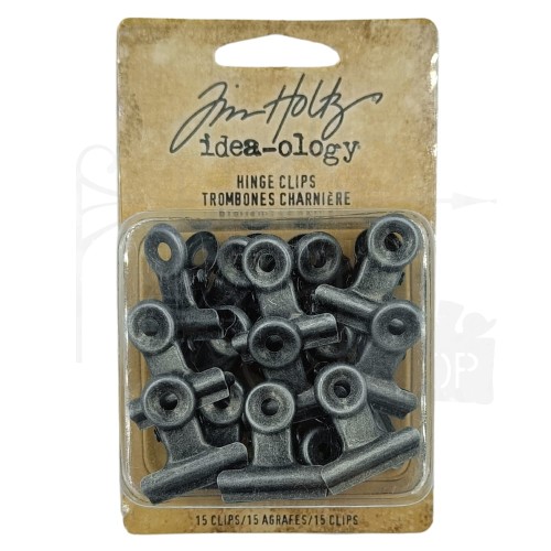 Ozdoby metalowe klipsy Idea-Ology Metal Hinge Clips Antique Nickel 2 ...
